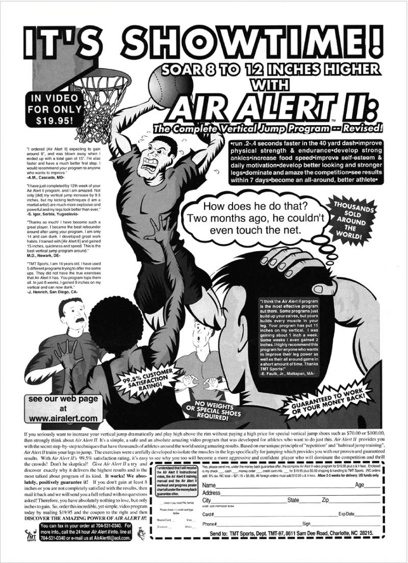 These OLD SLAM ADS Promised to Help You Dunk and Improve Your Vertical ...